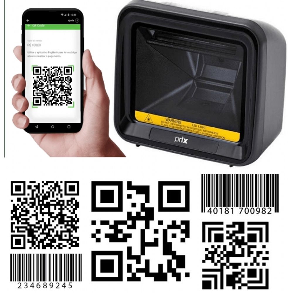 Leitor de Código de Barras Toledo VSI 410 1D e 2D QR Code - casadopicapau