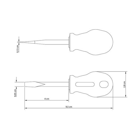 Chave de Fenda Toco Tramontina Yellow com Ponta Chata 3/16x1.1/2 ...